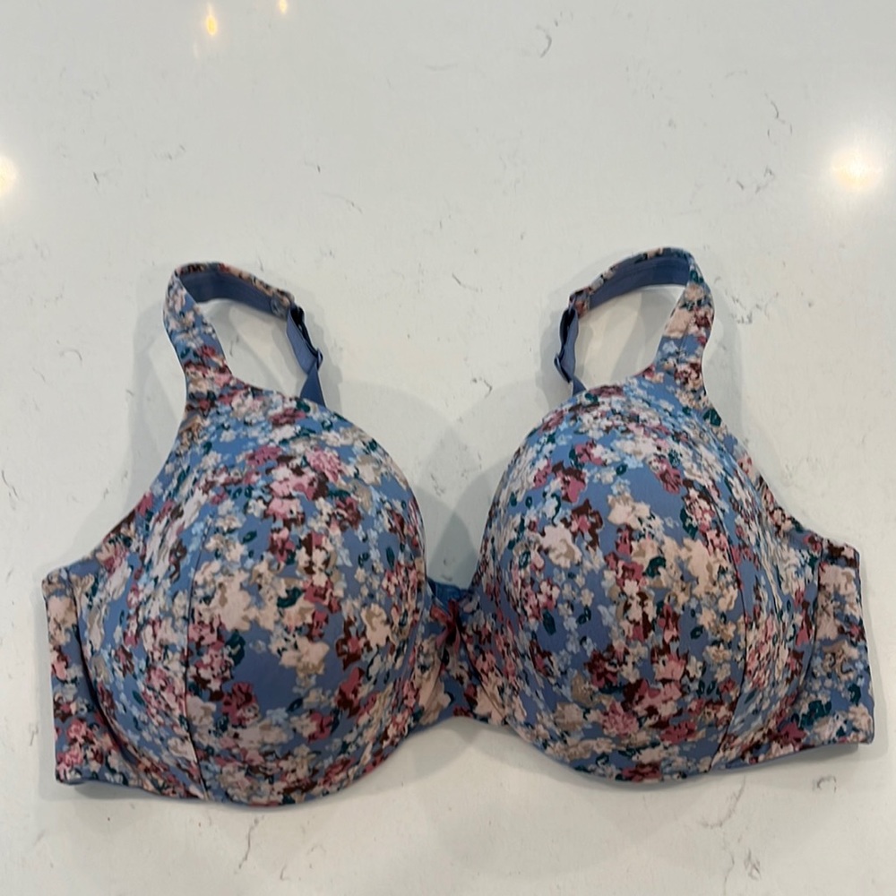 Cacique Lightly Lined Bra Size: 44d Color: Blue Full … - Gem